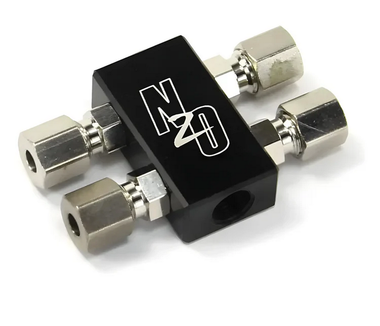 Nitrous Outlet Compact Billet 2 in 4 Out Distribution Block With Compr ...